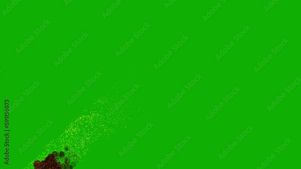 Falling meteor motion graphics with green screen background Stock Video ...
