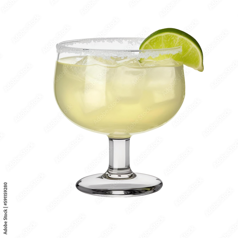 Margarita glass isolated on transparent background, Generative Ai Stock ...