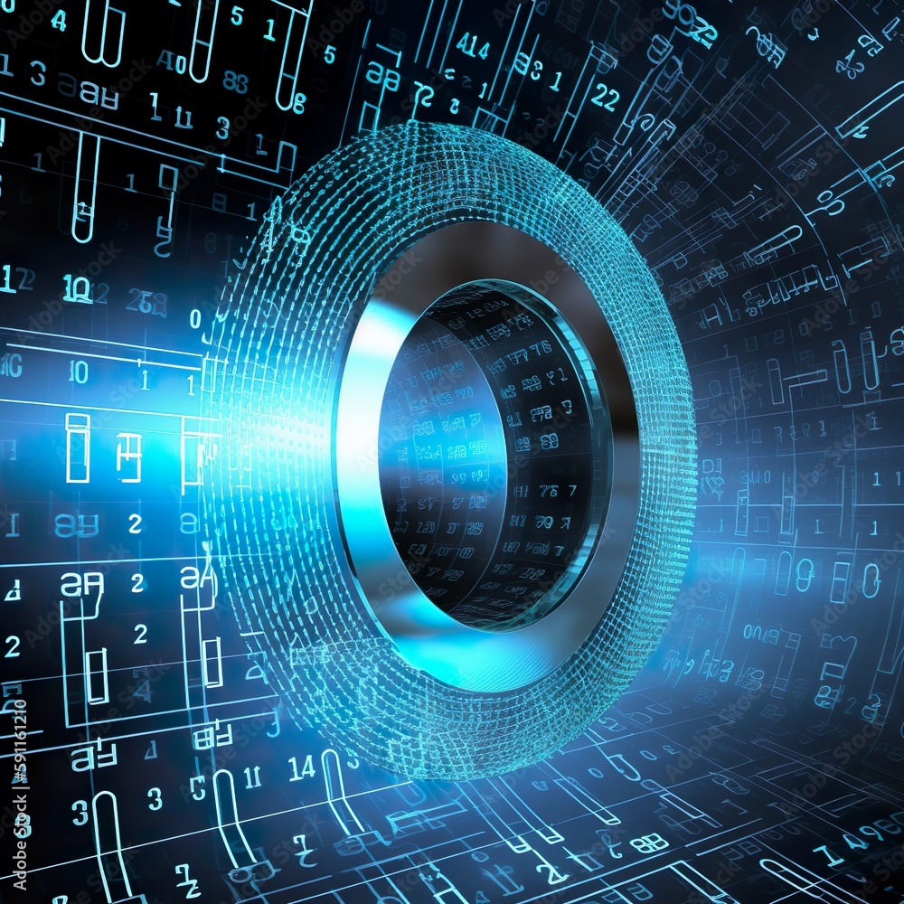 4k Cybersecurity image, futuristic, blue lighting, high resolution ...