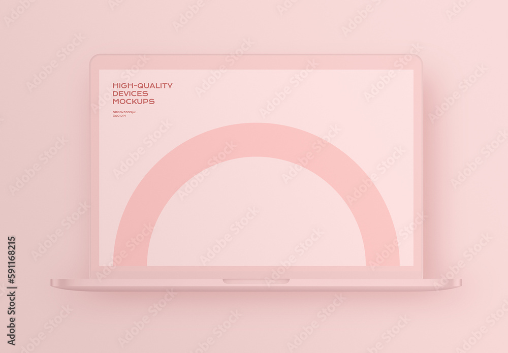 Laptop Computer Desktop Monitor Screen Device Mockup Template Stock ...