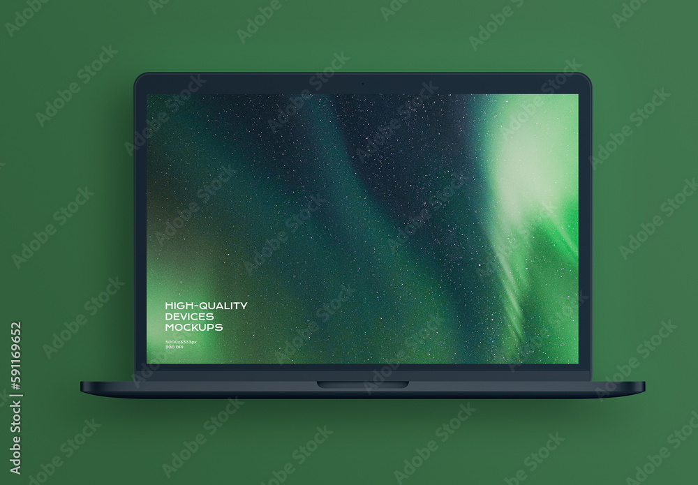Laptop Computer Desktop Monitor Screen Device Mockup Template Stock ...