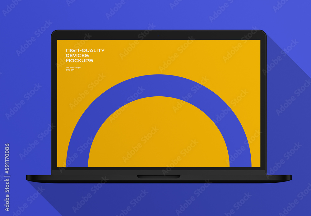 Laptop Computer Desktop Monitor Screen Device Mockup Template Stock ...