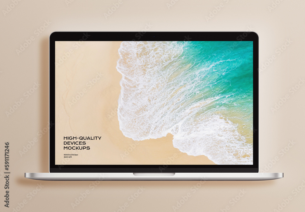 Laptop Computer Desktop Monitor Screen Device Mockup Template Stock ...