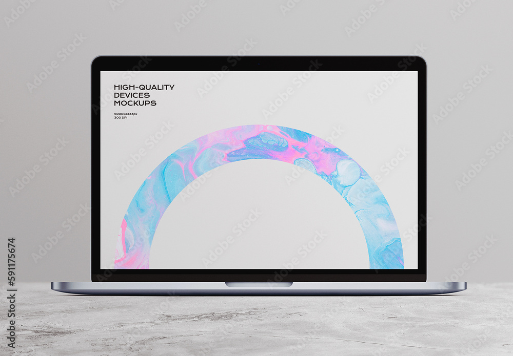 Laptop Computer Desktop Monitor Screen Device Mockup Template Stock ...