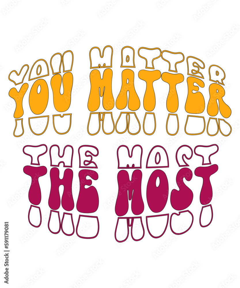 Inspirational Quotes Png Bundle, Retro Groovy , Motivational Png ...