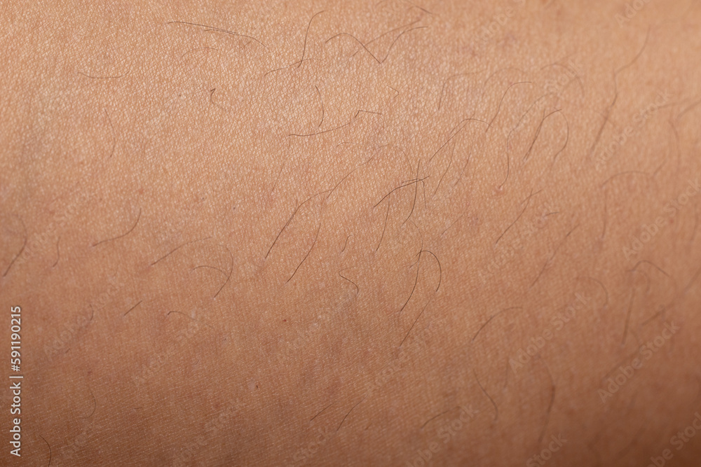 Full frame macro human light skin epithelium cells with hair. Healthy ...