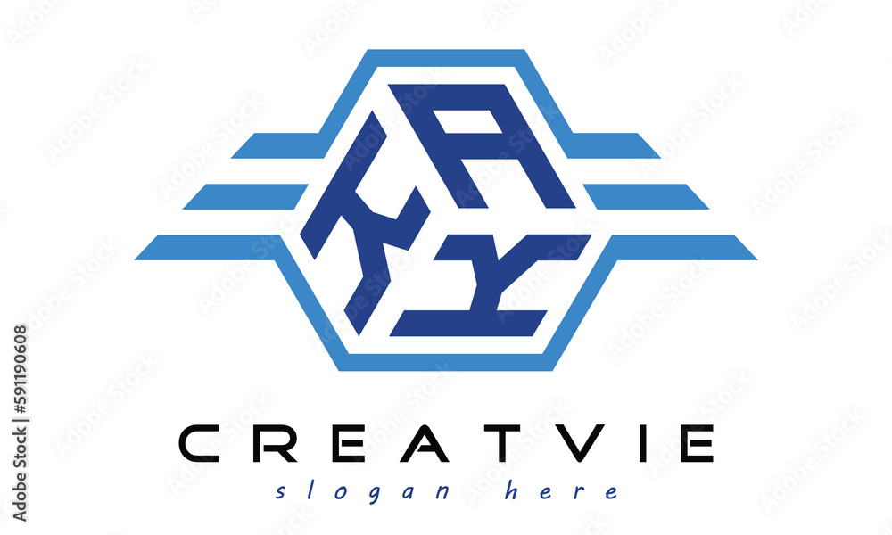 KAK three-letter geometric shape logo design vector template, isolated ...