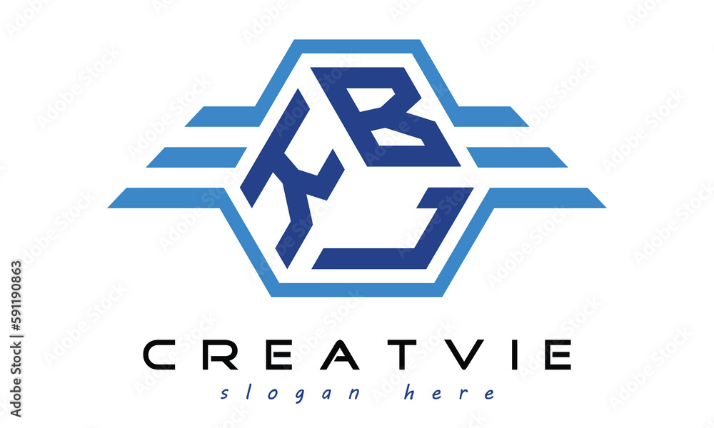 KBL three-letter geometric shape logo design vector template, isolated ...