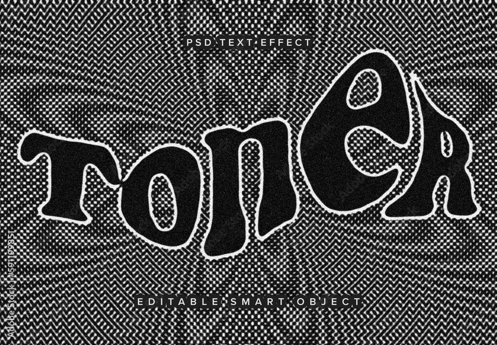 Warped Photocopy Text Effect Mockup Stock Template | Adobe Stock