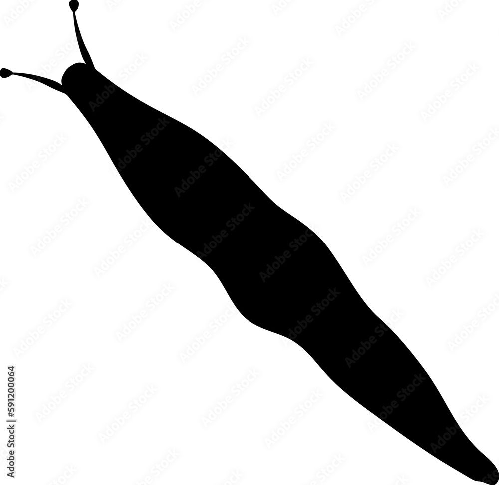 slug top vector silhouette black one Stock Illustration | Adobe Stock