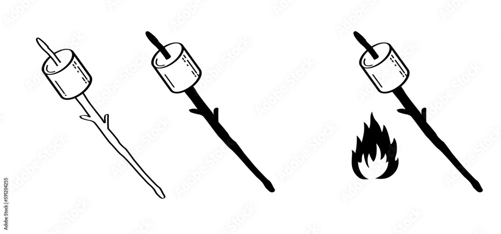 Roasting Marshmallows Drawing