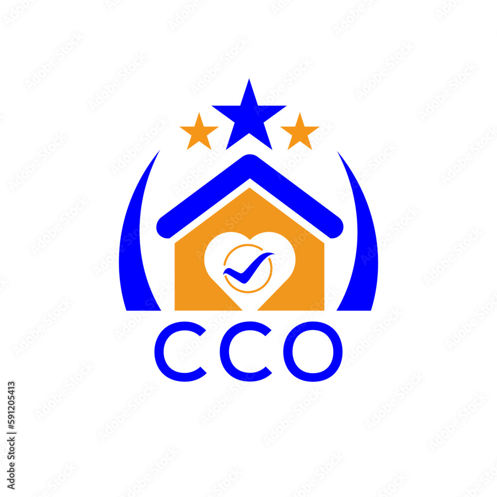 CCO House logo. KJG Letter logo and icon. Blue vector image on white ...