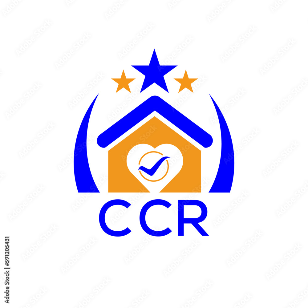 CCR House logo. KJG Letter logo and icon. Blue vector image on white ...