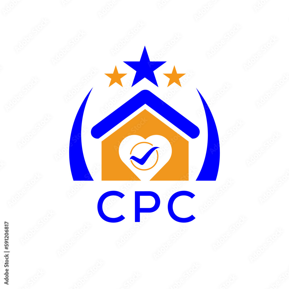 CPC House logo. KJG Letter logo and icon. Blue vector image on white ...