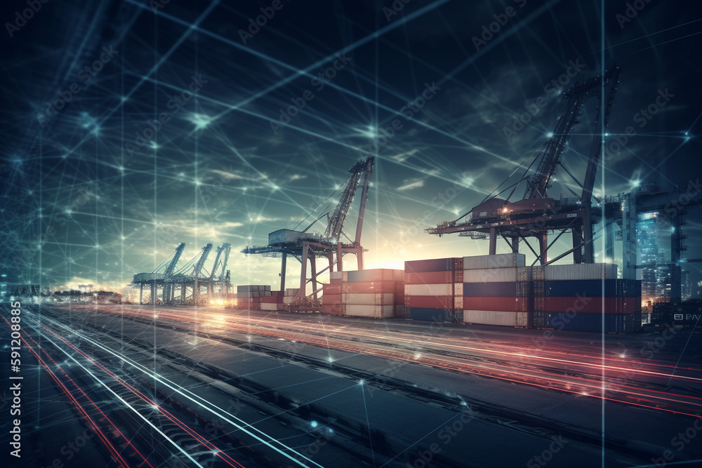 GENERATIVE AI Smart city with connected infrastructure and sustainable ...