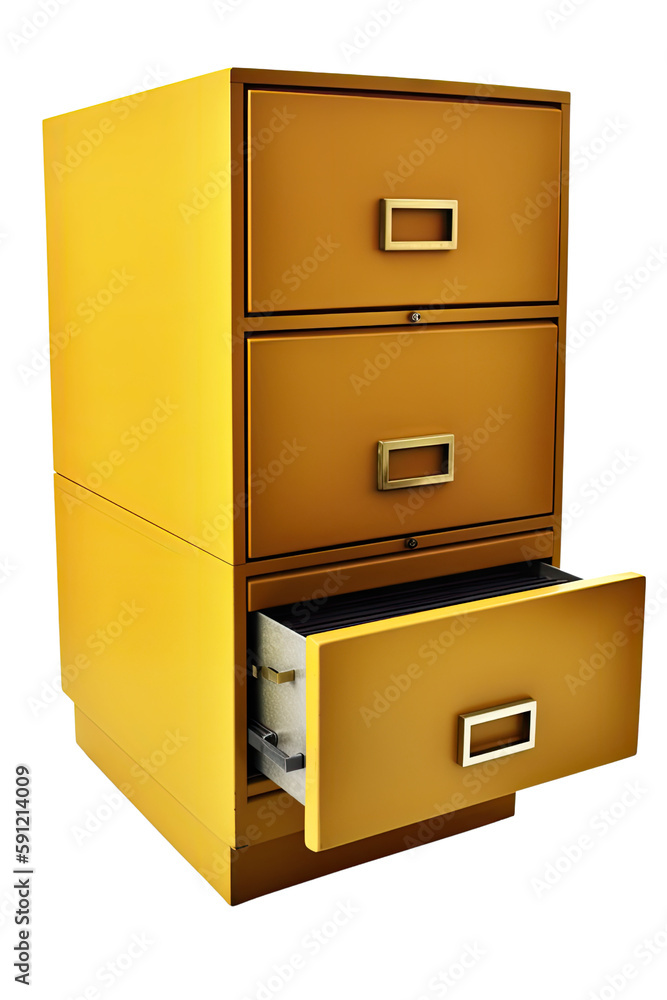 retro modern filing cabinet isolated on a transparent background ...