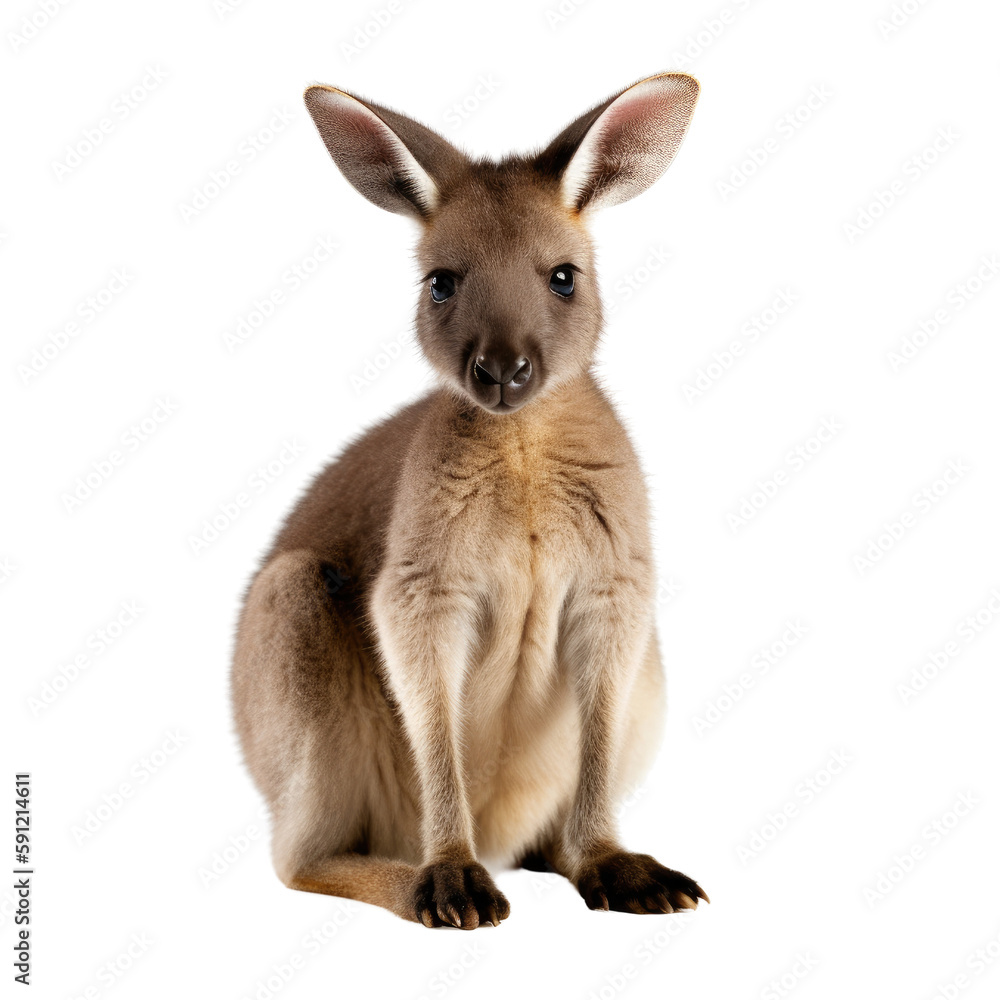 baby kangaroo isolated on a transparent background, generative ai Stock ...