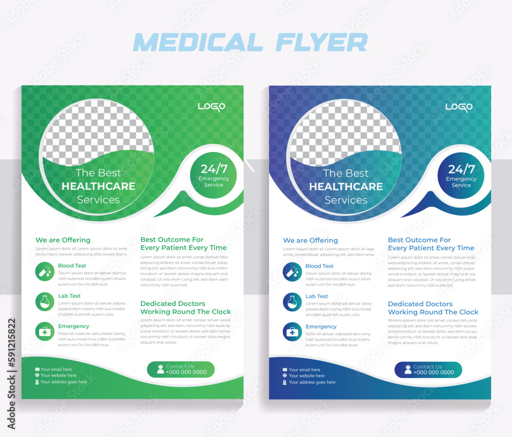 Medical flyer, healthcare brochure design layout medical pamphlet ...