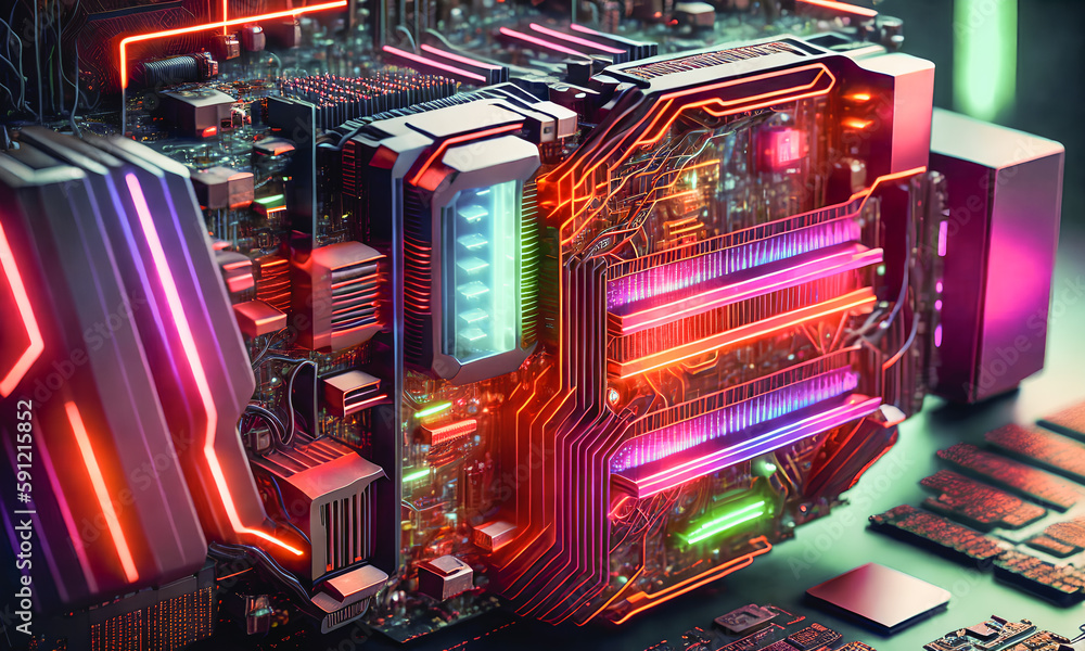 Quantum computer, motherboard, quantum processor unit. New technologies ...