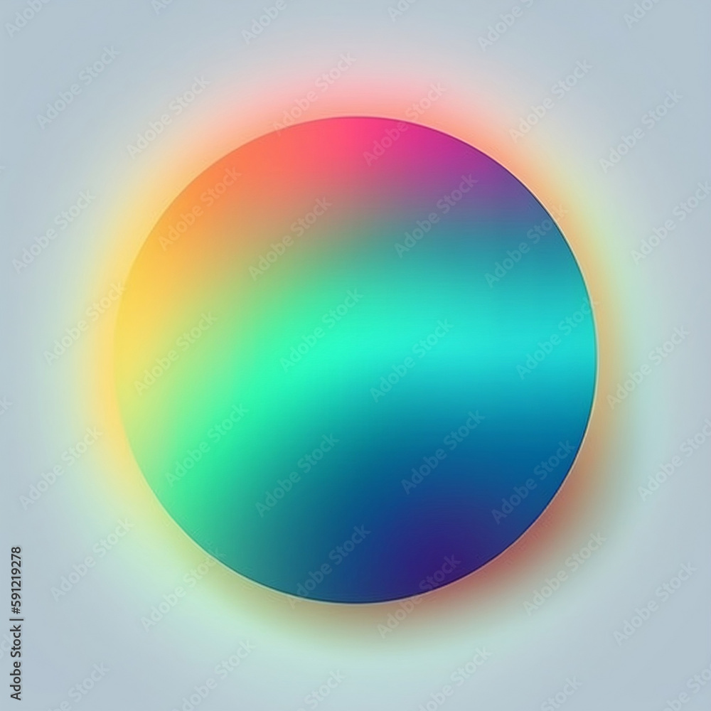 Color gradient circle backgrounds, abstract colors blend mesh with soft neon light, vector ...
