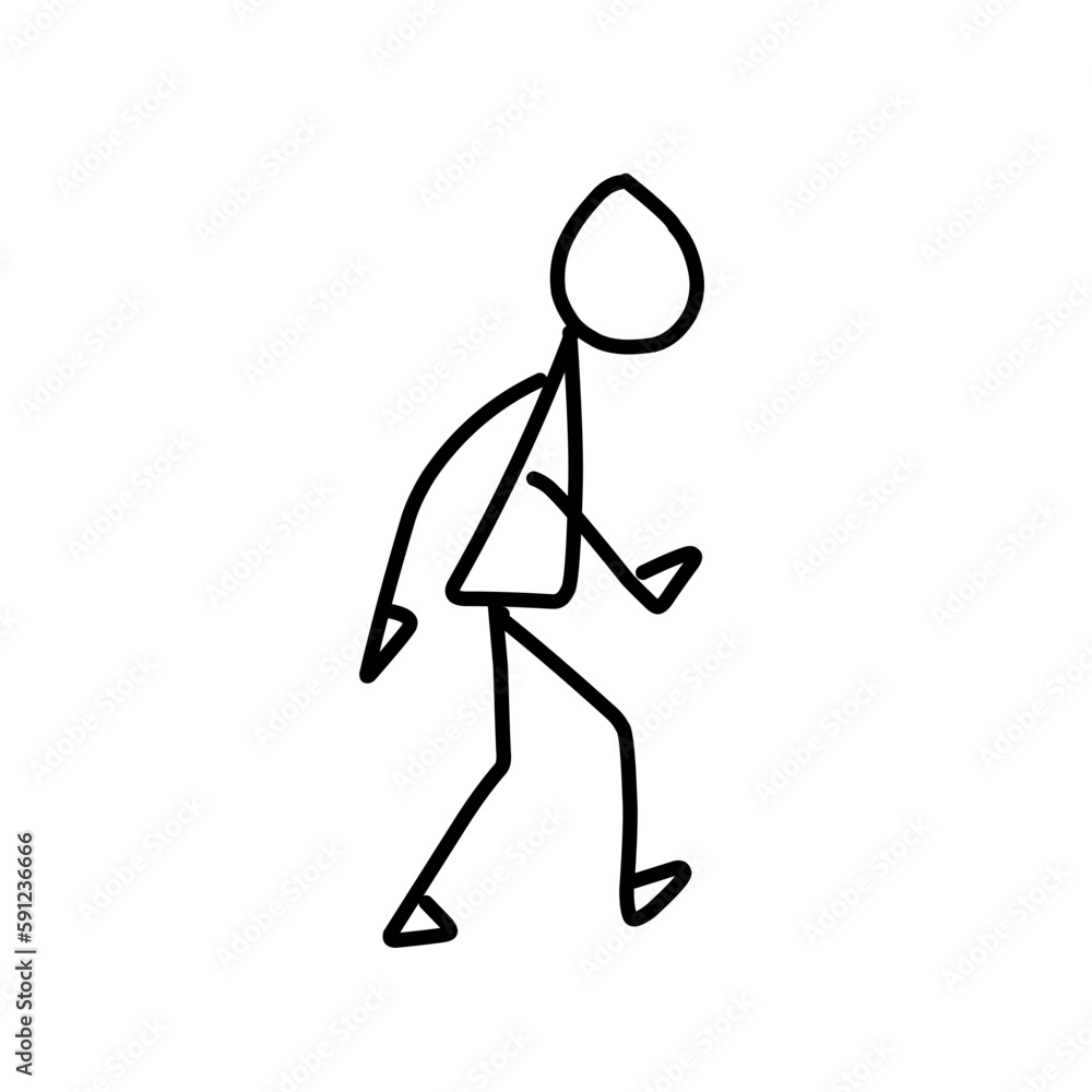 pictogram person, various poses, sketch drawing, stick figures people ...