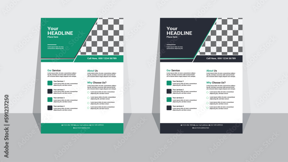 flyer. business creative design size A4 Poster vector minimal official ...