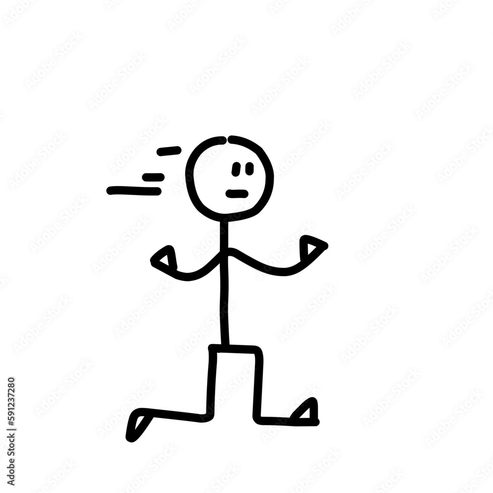 pictogram person, various poses, sketch drawing, stick figures people ...
