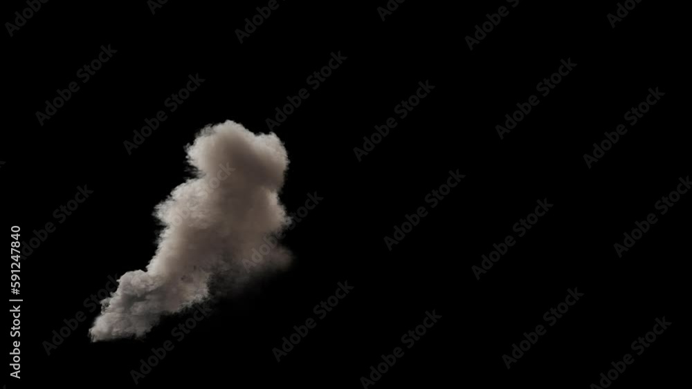 Stockvideo Effect Big Pollutions Steaming Cloud smoke flowing into the ...