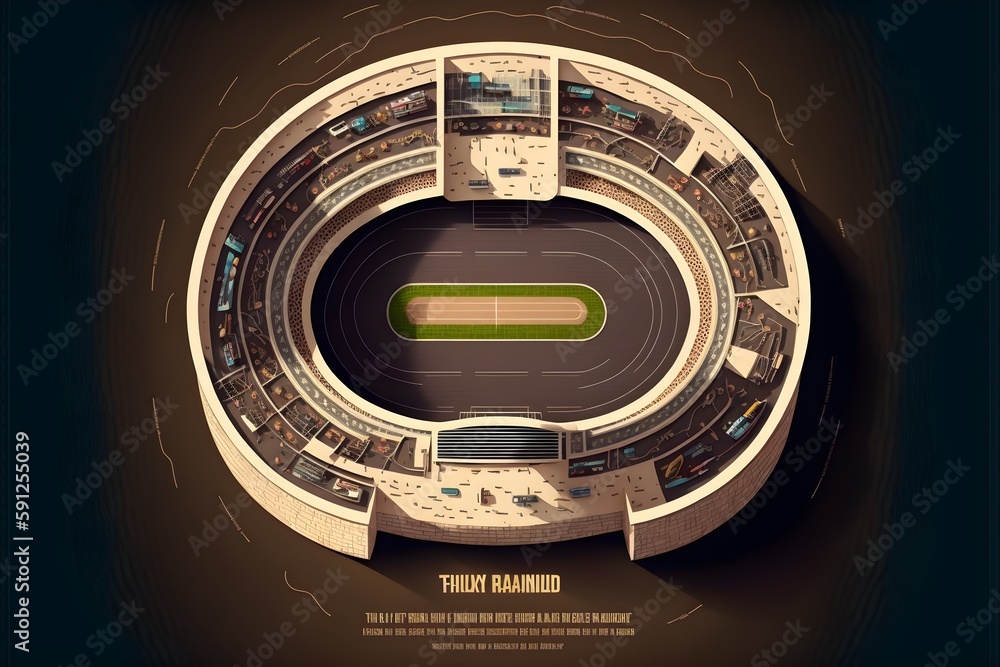 2d car racing wide oval ring track top view flat with a lot of details ...