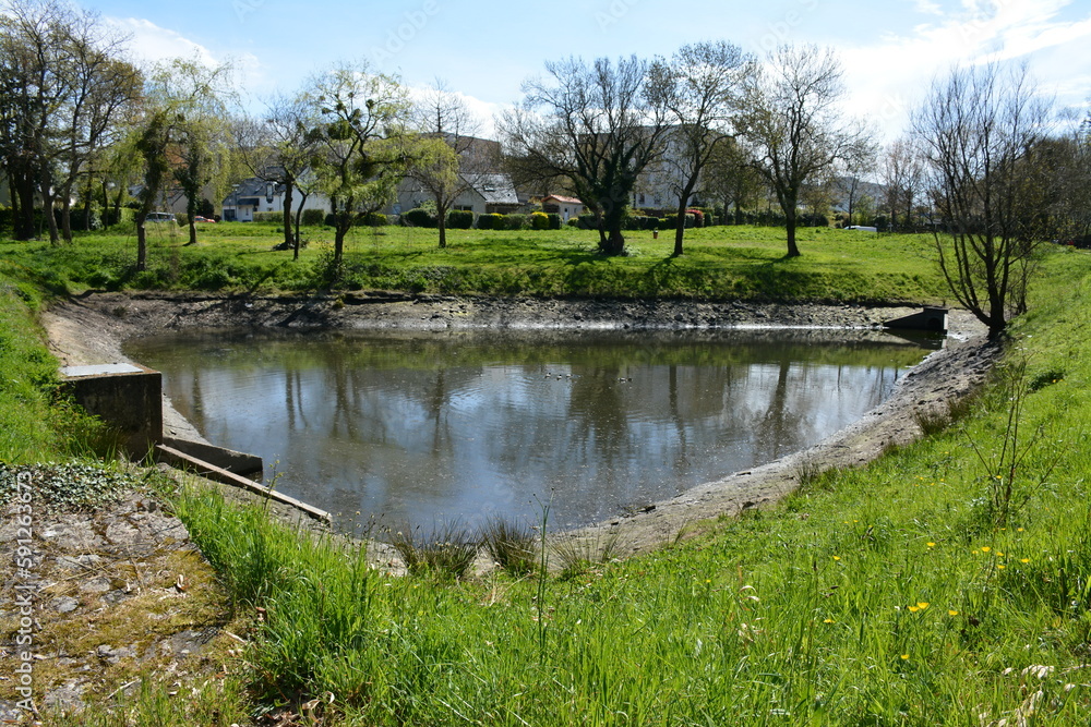 Saint-Herblain - Bassin de rétention des eaux pluviales - Niveau mars ...