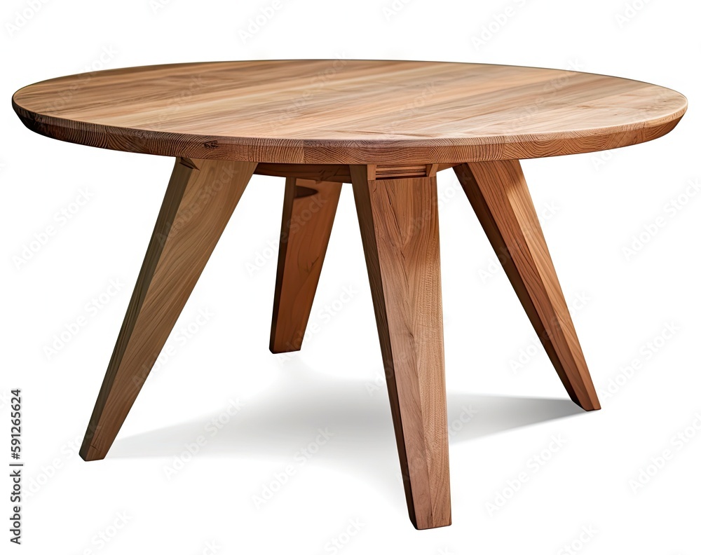 Dark brown wooden round coffee table, dinning table, magazines table ...