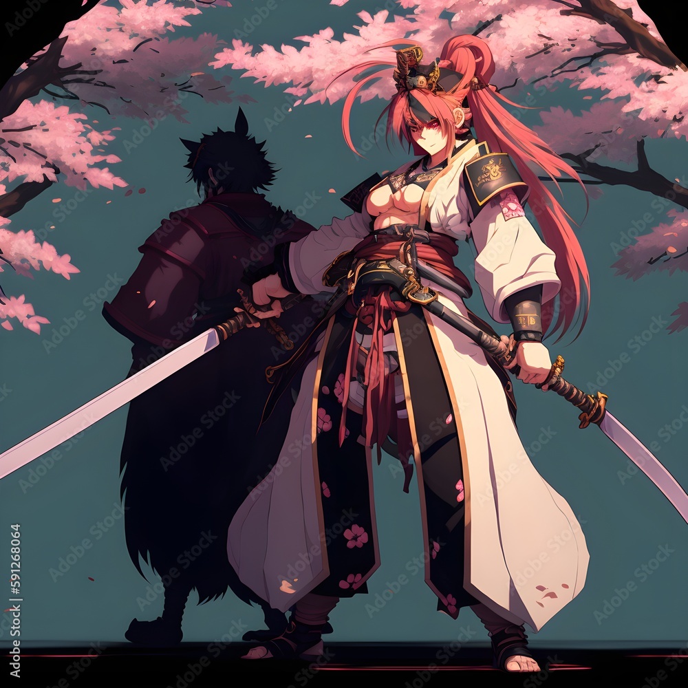 this character squaring up against oda nobunaga in a feudal setting ...