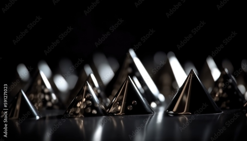 ภาพประกอบสต็อก triangular pyramid, dark background, wallpaper ...