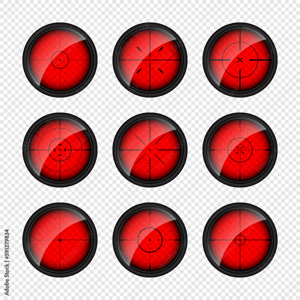 Various weapon thermal infrared sights, sniper rifle optical scopes ...