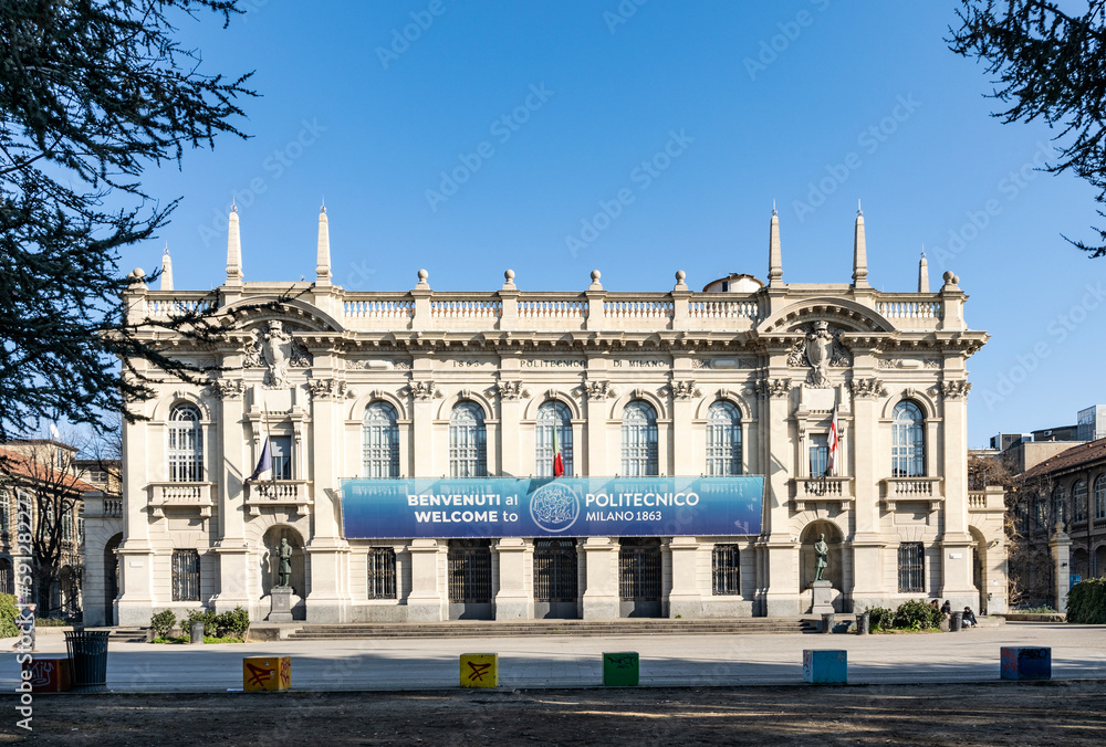 Fotografia do Stock: Façade of Polytechnic University of Milan ...