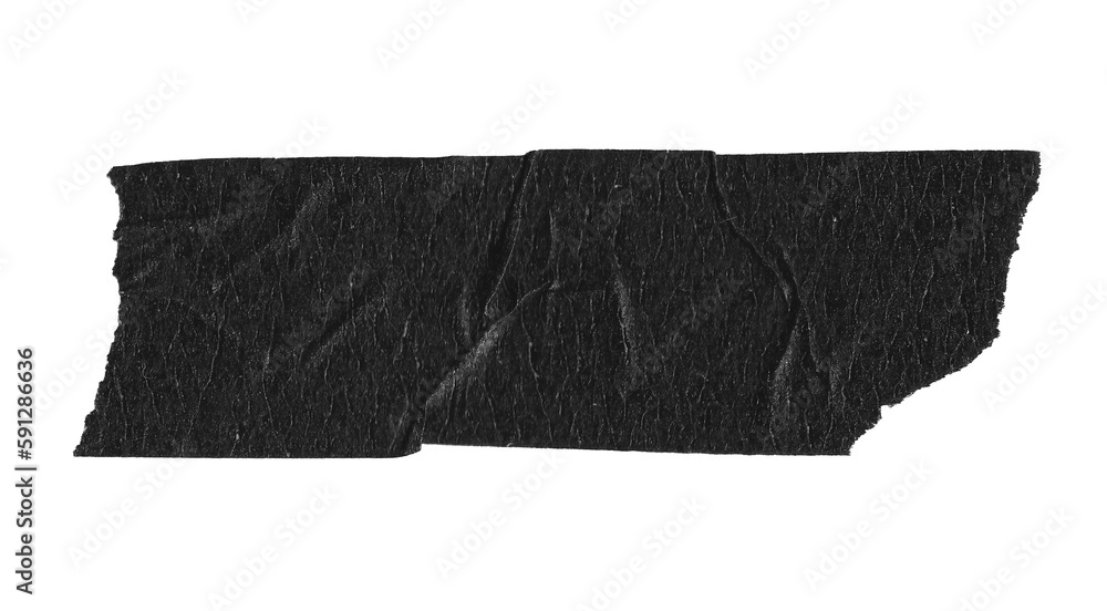Black Matte Adhesive Torn Tape Objects Stock Photo | Adobe Stock
