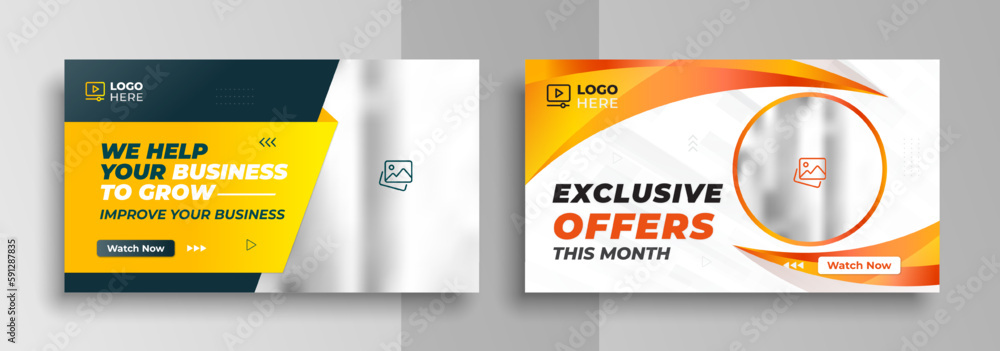 Youtube thumbnail design for any youtube videos customizable video ...