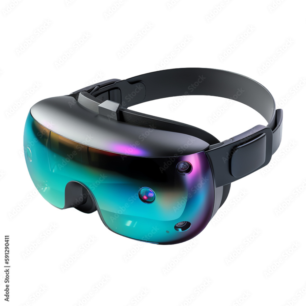 VR Headset Virtual Reality Device Glasses for Metaverse on transparent ...