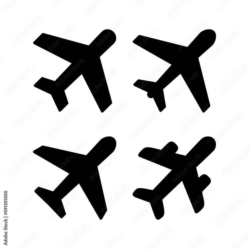 Plane icon vector illustration. Airplane sign and symbol. Flight ...