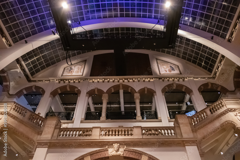 Interior of Tropics Museum building (Tropenmuseum Amsterdam), famous ...