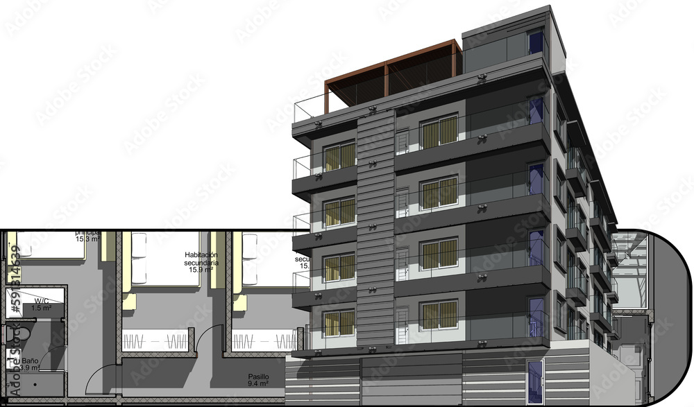 Contemporary Four-Level Home, Elegant Exterior Design, Urban ...