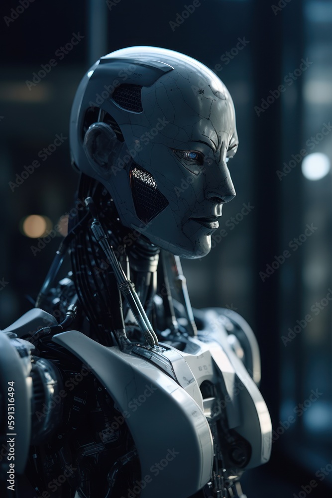 The Future is Here: Sci-Fi Cyborg with Artificial Intelligence with ...