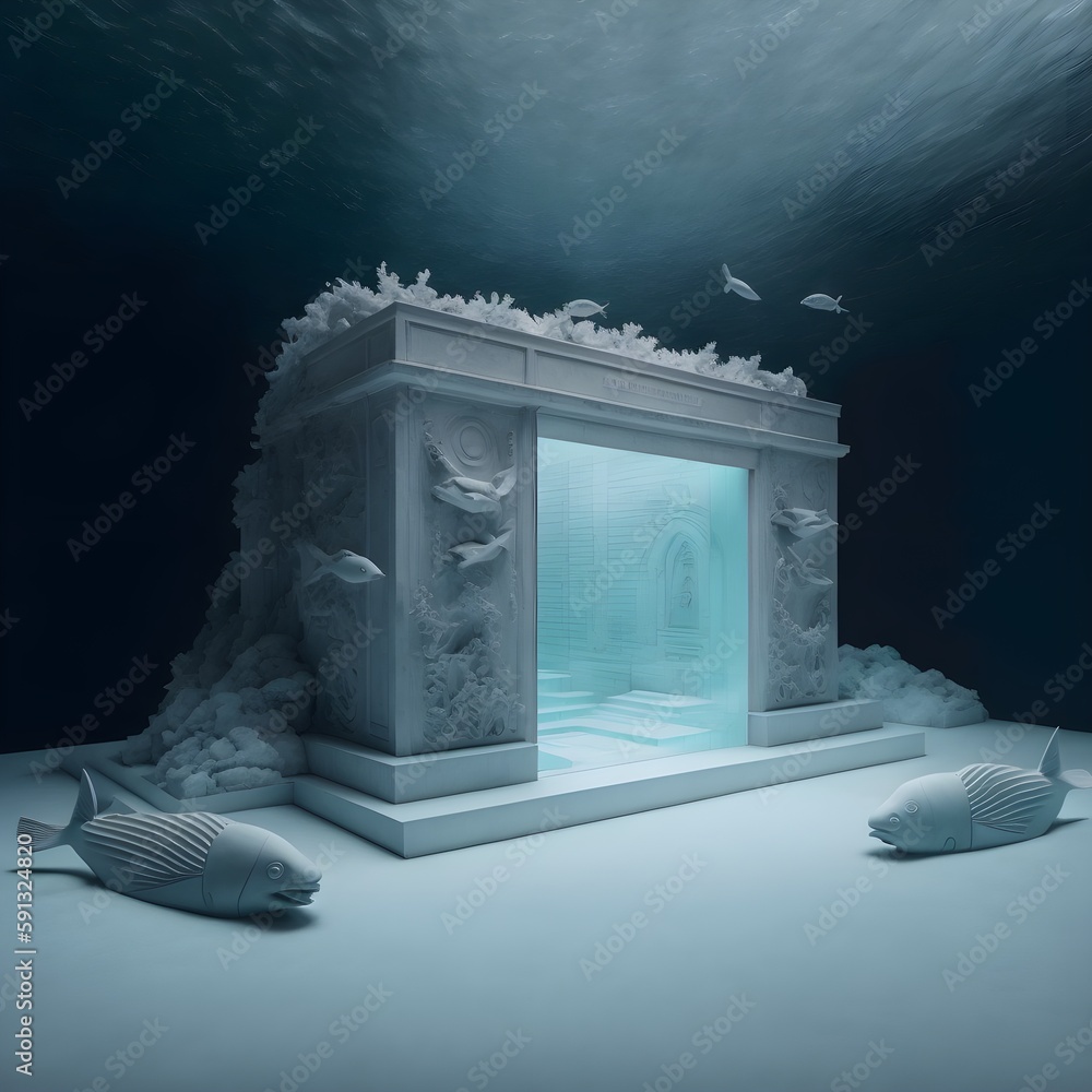 nike and chanel collab underwater boutique designed by Daniel Arsham ...