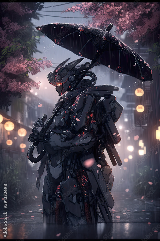 Striking anime-style virtual idol, vtuber, or digital character, mecha ...