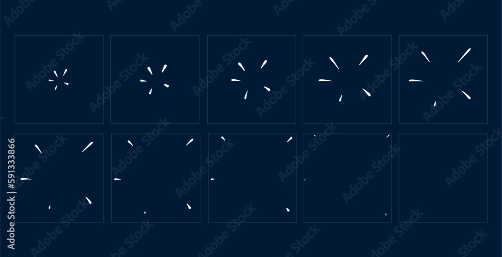 Animated sparkle or shine effect. Game sprite animation sheets with ...