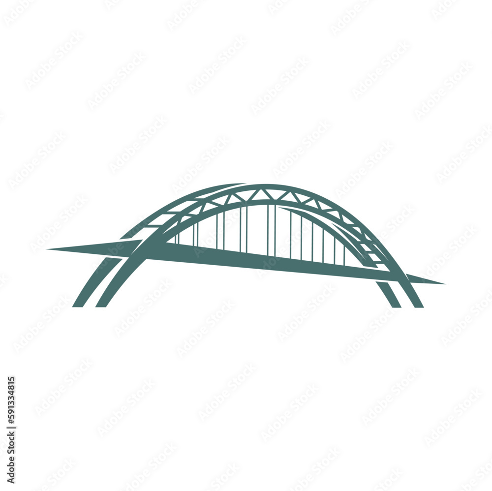 Bridge icon for transportation and travel company, construction ...