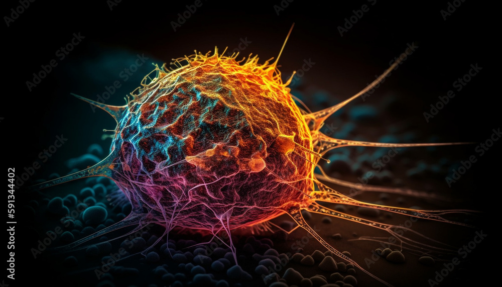 High scale magnification unveils cancer cells' anatomy generated by AI ...