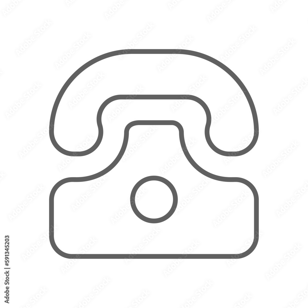 Phone Business and office icon with black outline style. cell ...