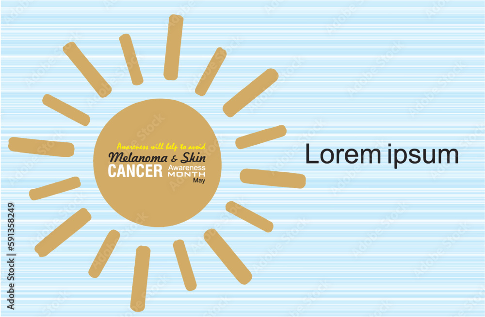 Melanoma and skin cancer awareness month May, Exposure to ultraviolet ...