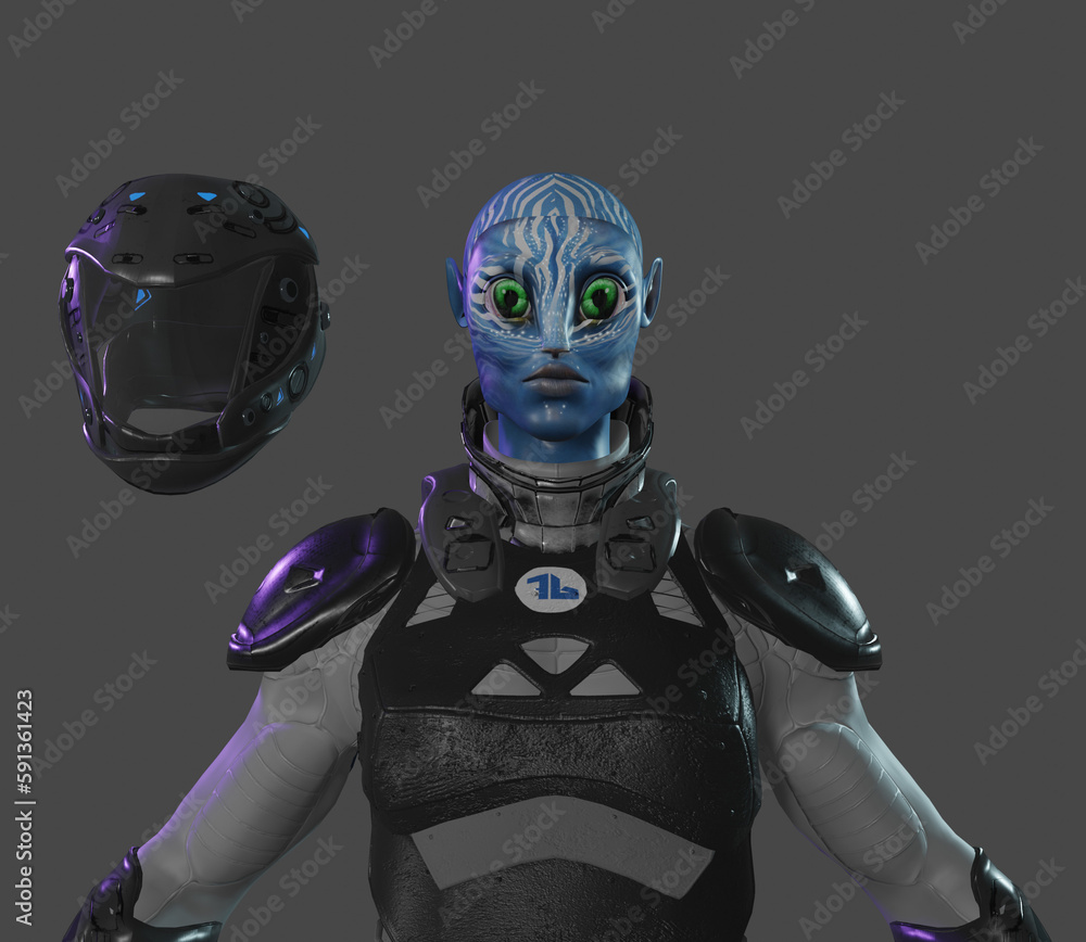 "Introducing my latest creation - a 3D space alien model in an awesome ...